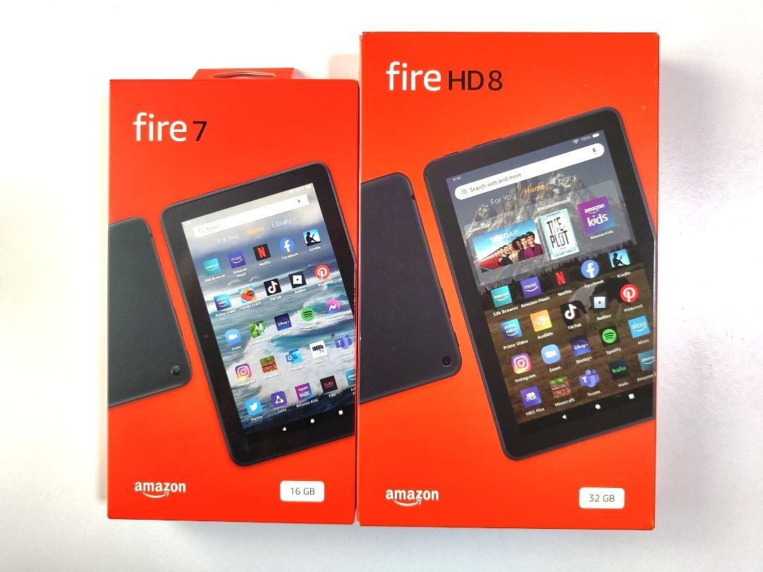 Amazon Fire7 & Fire HD 8 Black 32 GB, Mobile Phones & Gadgets, Tablets, Android on Carousell