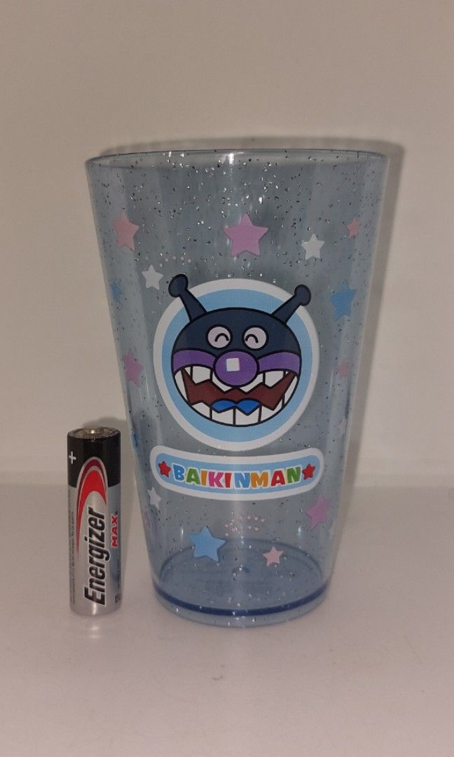 Asahi Baikinman Collectible Blue Plastic Glass Tumbler Baso Japan ...