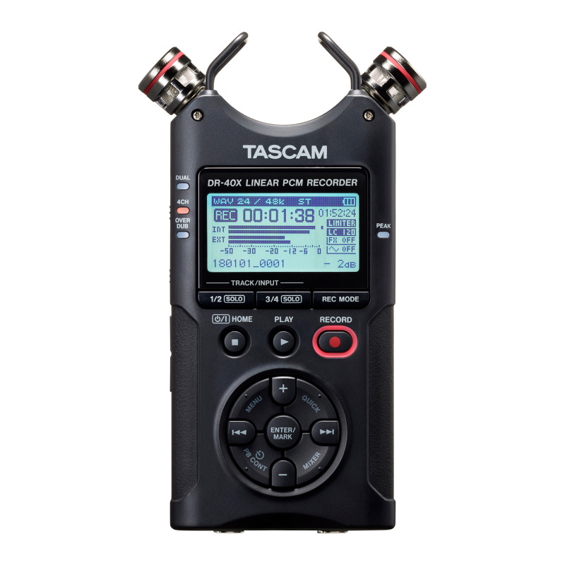 ascam DR-40X Four Track Digital Audio Recorder and USB Audio Interface ...