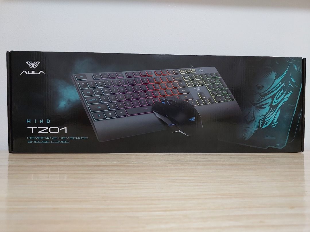 Aula T201 Wired Gaming Membrane Keyboard and Mouse Combo Set, Computers ...