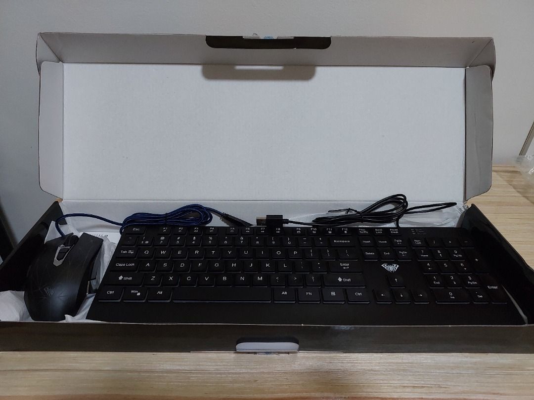 Aula T201 Wired Gaming Membrane Keyboard and Mouse Combo Set, Computers ...