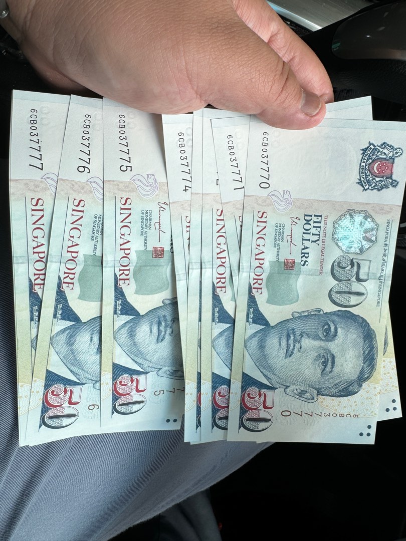 Auspicious running number $50 note 7770 to 7779, Hobbies & Toys ...