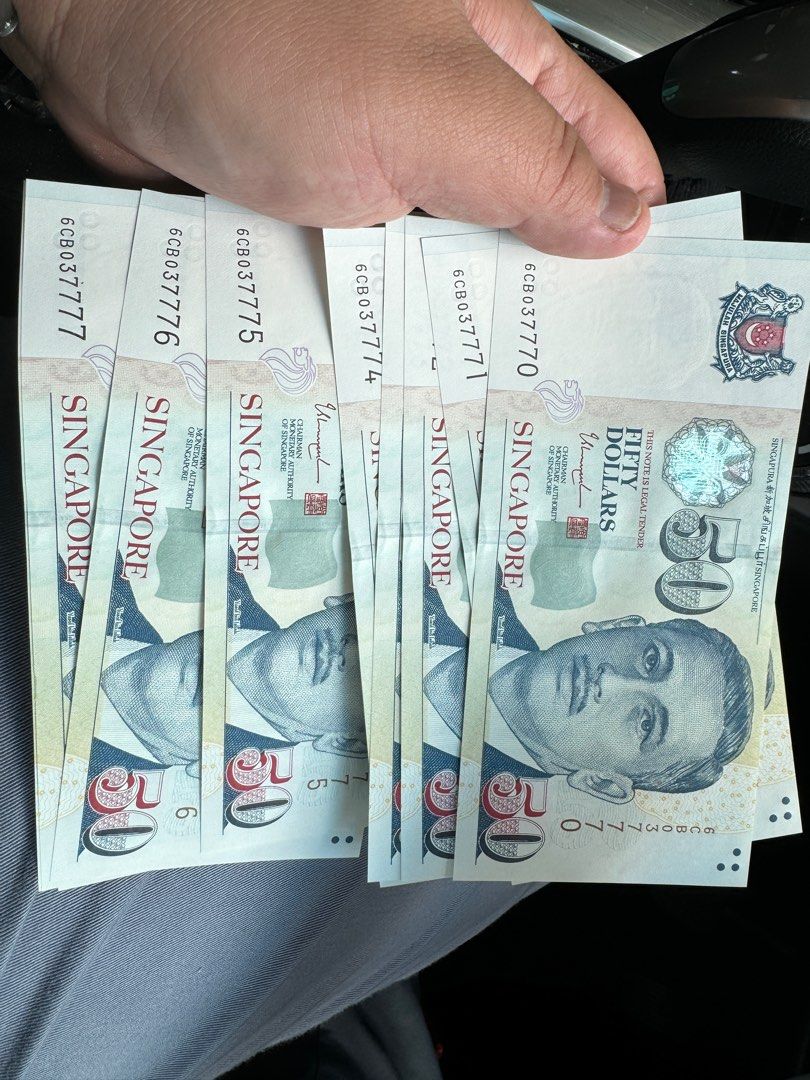 Auspicious running number $50 note 7770 to 7779, Hobbies & Toys ...