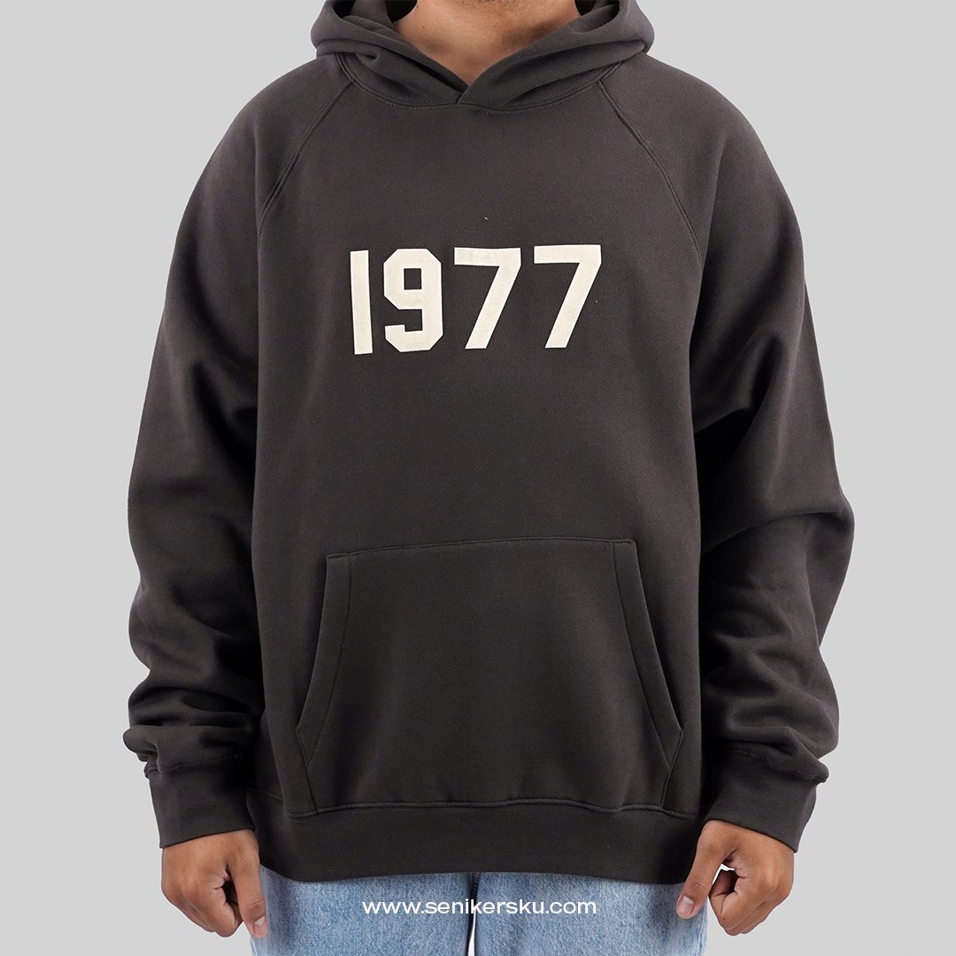 [authentic] essentials 1977 iron hoodie, Men's Fashion, Coats, Jackets ...