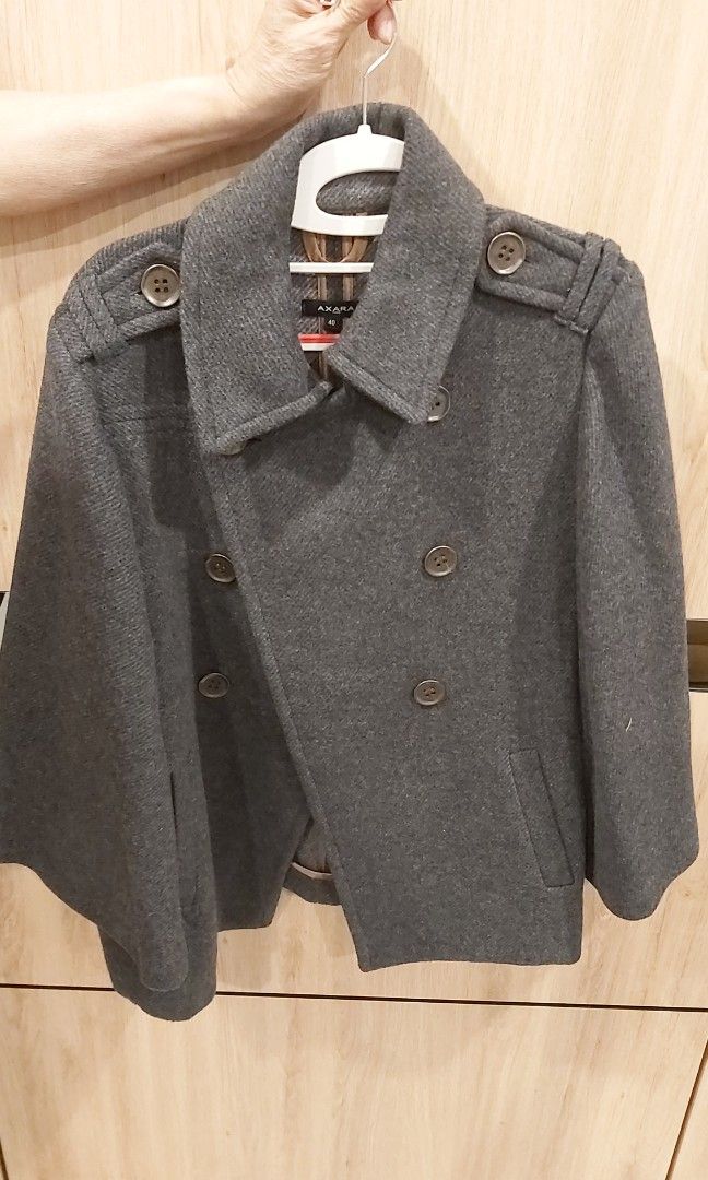 AXARA PARIS WOOL SHAWL COAT, Women's Fashion, Coats, Jackets and ...