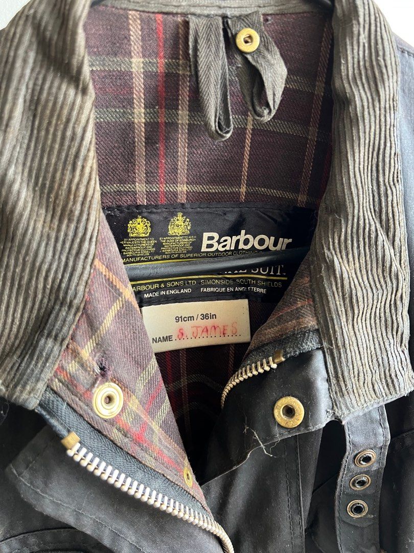 BARBOUR- A7 INTERNATIONAL SUIT WAXED COTTON JACKET- MADE IN ENGLAND ...