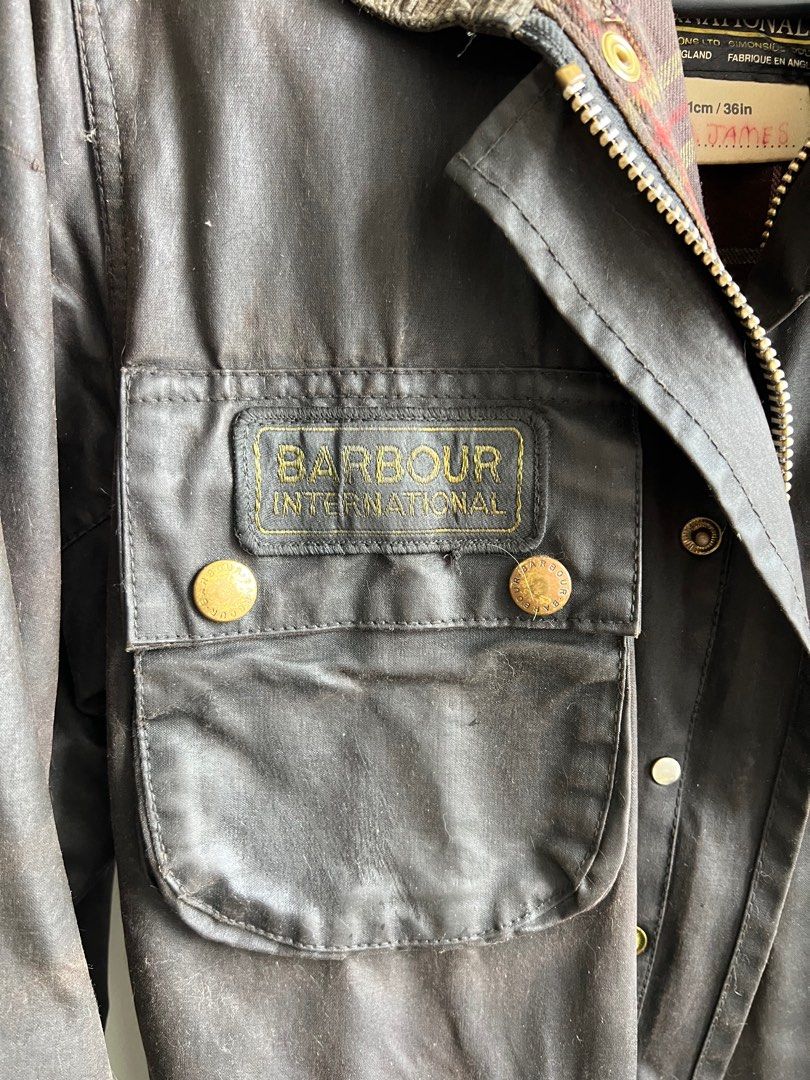 BARBOUR- A7 INTERNATIONAL SUIT WAXED COTTON JACKET- MADE IN ENGLAND ...
