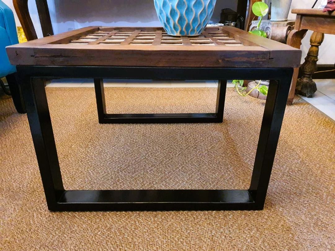 Beautiful capiz coffee table made from a genuinely aged window of an ...