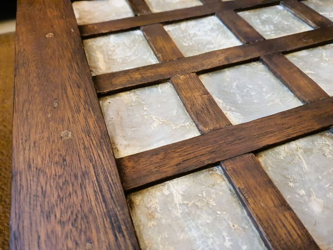 Beautiful capiz coffee table made from a genuinely aged window of an ...