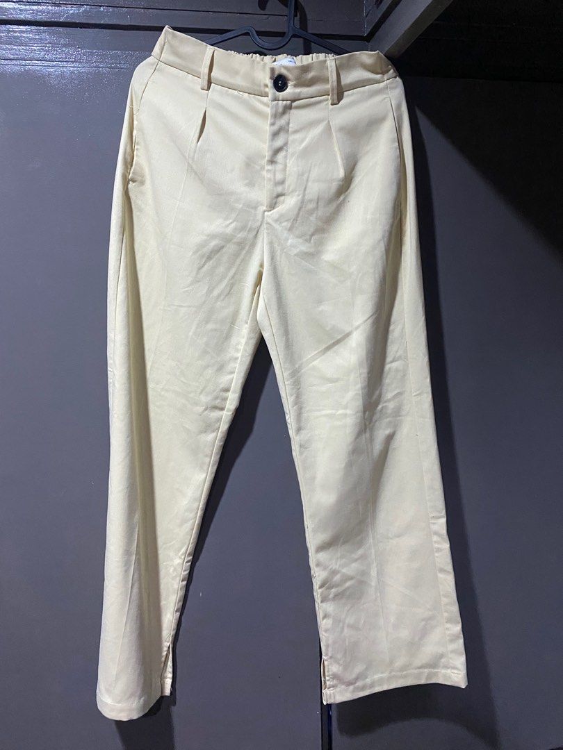 Bershka light yellow pants, Women's Fashion, Bottoms, Other Bottoms on ...