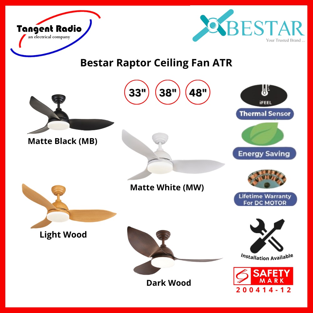 Bestar Raptor Ceiling Fan ATR, Furniture & Home Living, Lighting & Fans ...