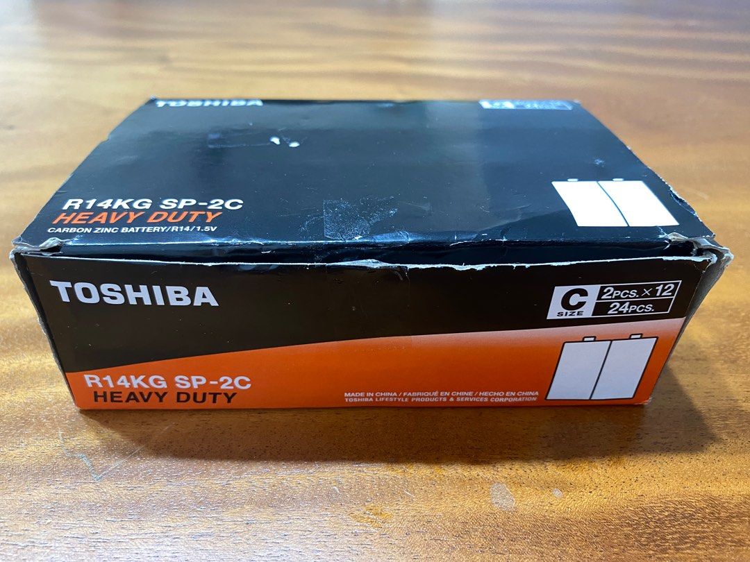 Box of 24 Toshiba C Size Batteries, Photography, Photography ...