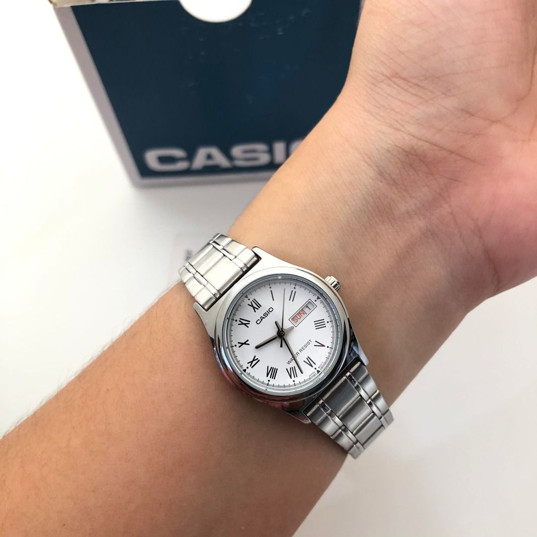 CASIO Silver Stainless Steel Strap Watch for Women, Women's Fashion ...