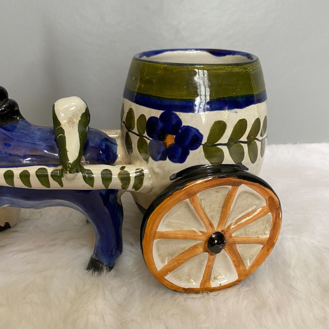 Caua Made In Italy Vintage Blue Hand Painted Donkey Planter Vase ...