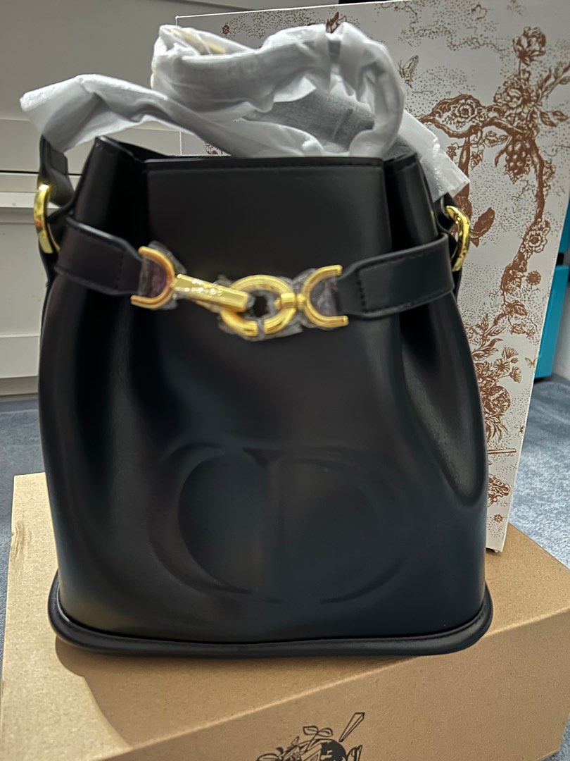 CD bucket black, Women's Fashion, Bags & Wallets, Cross-body Bags on ...