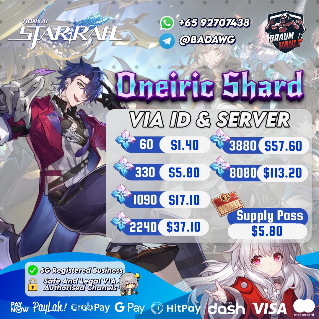 [CHEAPEST | Via ID ] Honkai: Star Rail Oneiric Shard Top Up | Star Rail ...