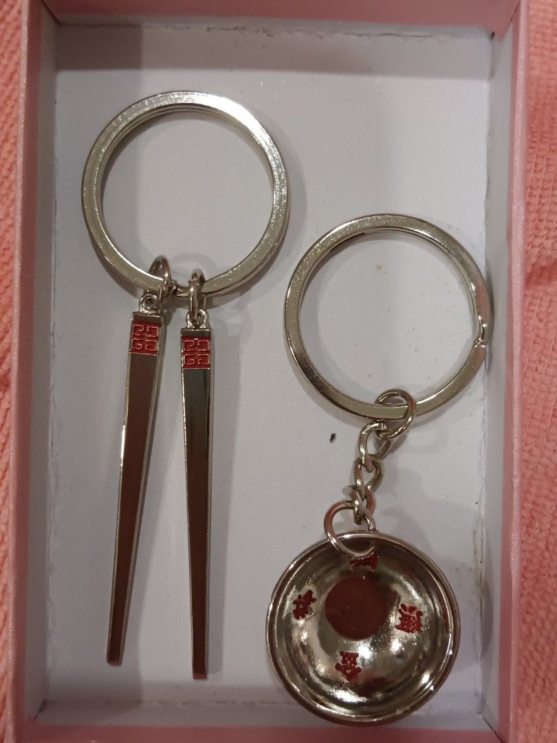 Chinese Wedding Keychains-bowl and chopsticks, Hobbies & Toys ...