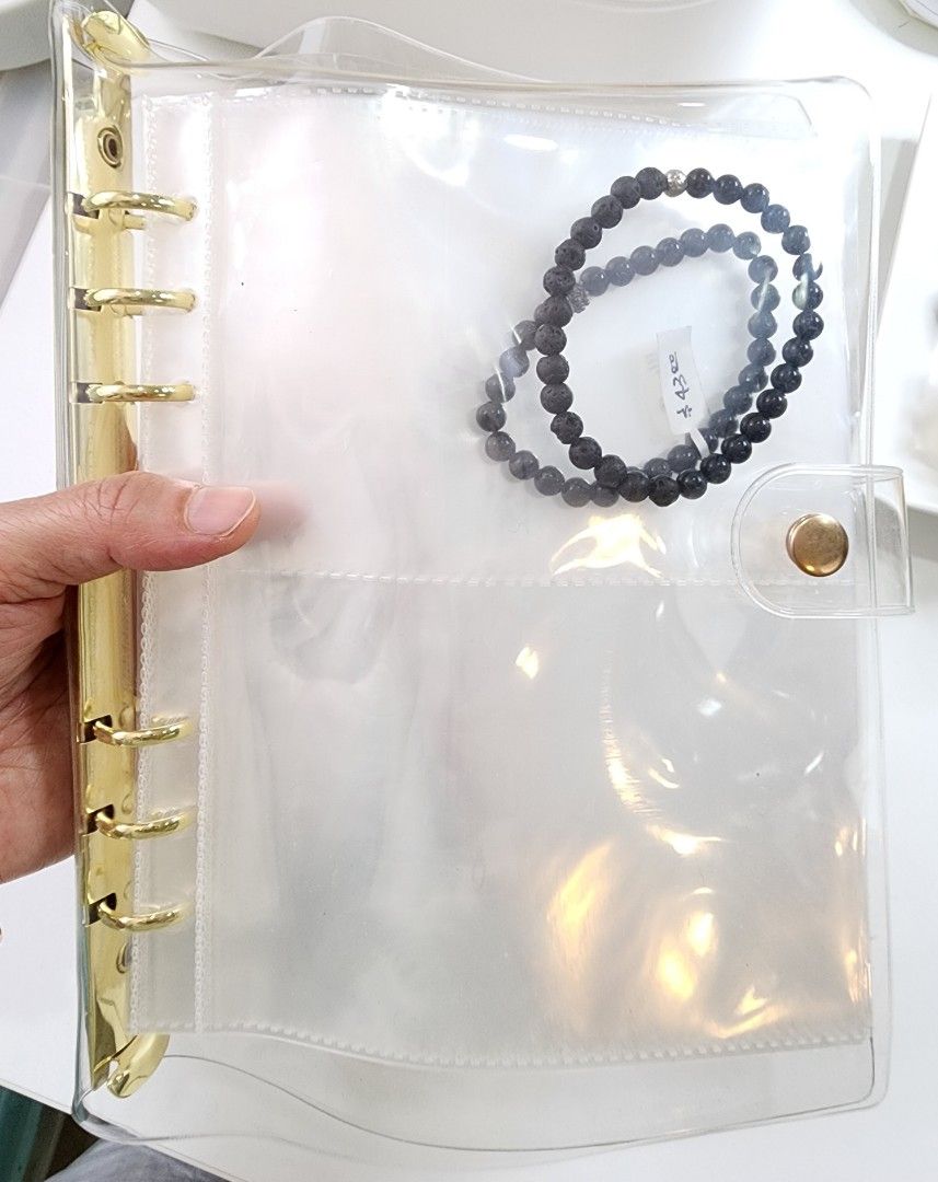 Clear Bracelets Organiser Ring Bind Booklet, Women's Fashion, Jewelry ...