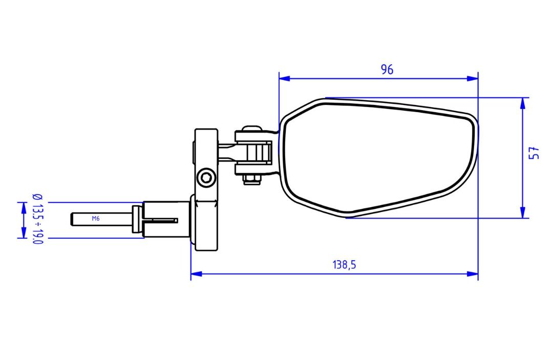 CNC Racing Evo Bar End Mirror, Left & Right, Motorcycles, Motorcycle ...