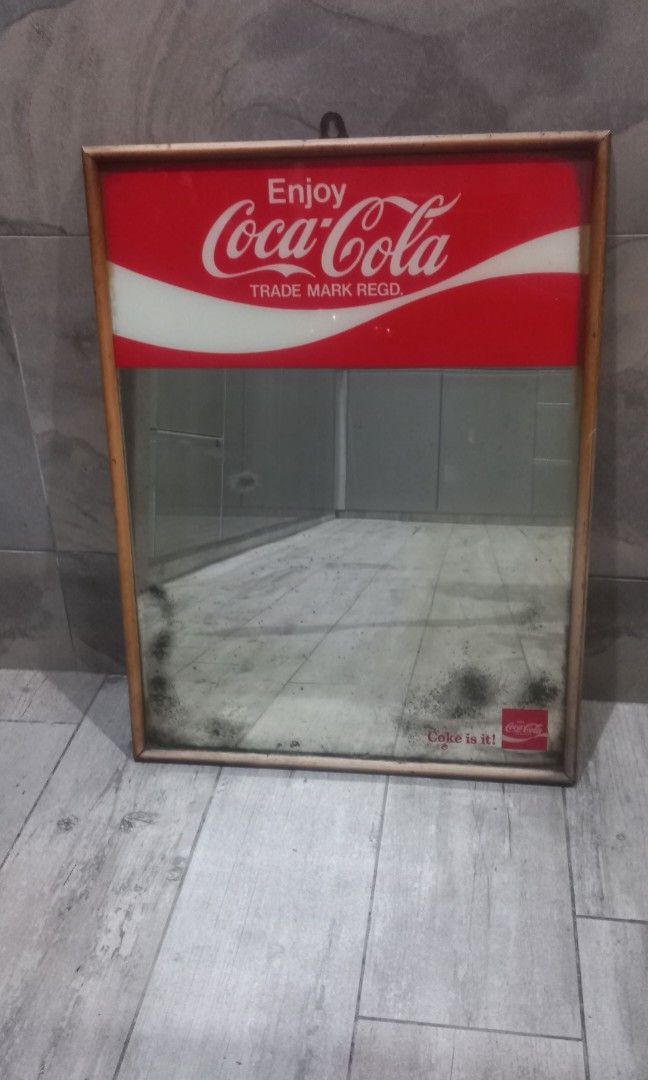Coca cola reverse painting mirror, Hobbies & Toys, Collectibles ...