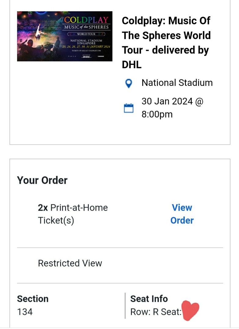 Coldplay: Music of the Spheres World Tour, Tickets & Vouchers, Event ...