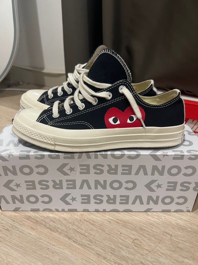 CONVERSE X CDG LOW CUT, Men's Fashion, Footwear, Sneakers on Carousell