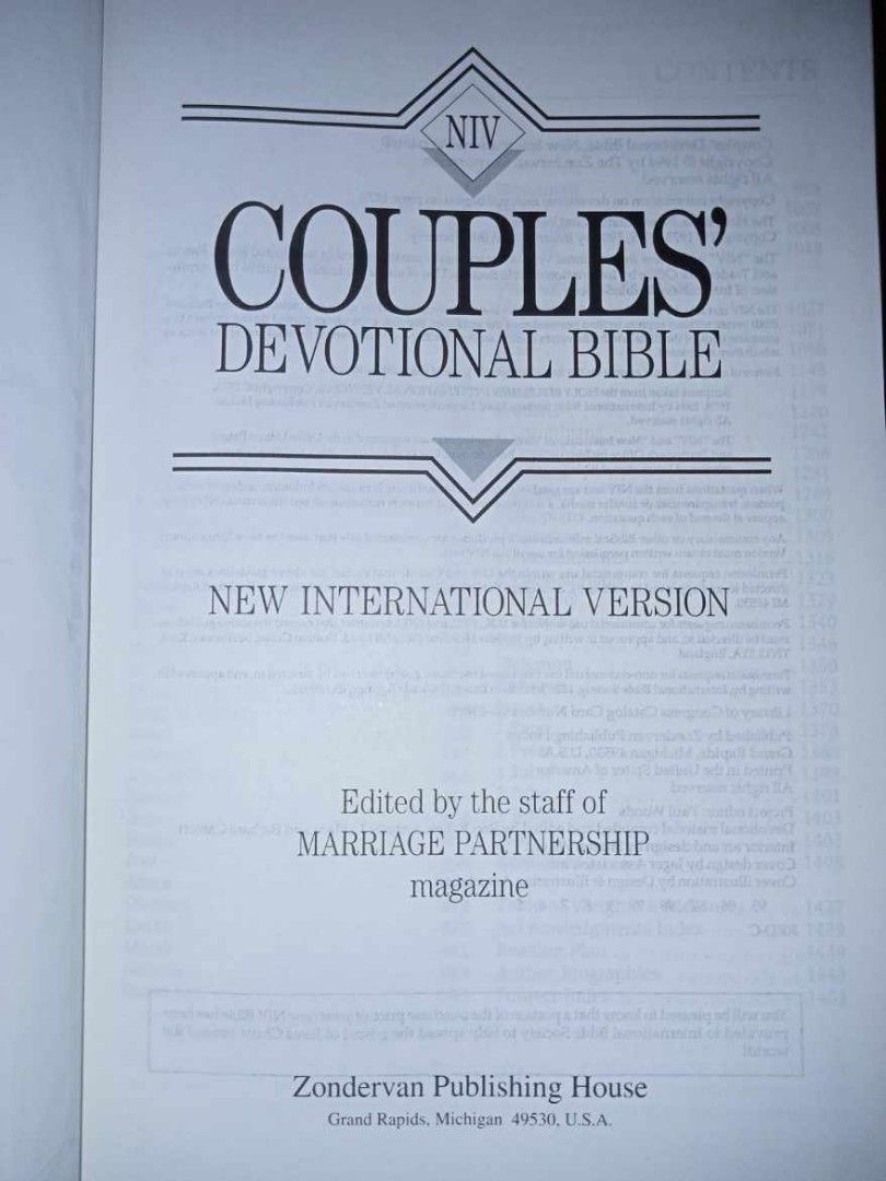 Couples Devotional Bible, Hobbies & Toys, Books & Magazines, Religion ...