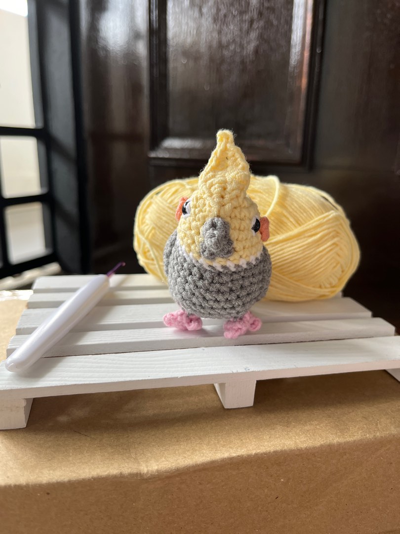 Crochet cockatiel bird, Hobbies & Toys, Stationery & Craft, Handmade ...