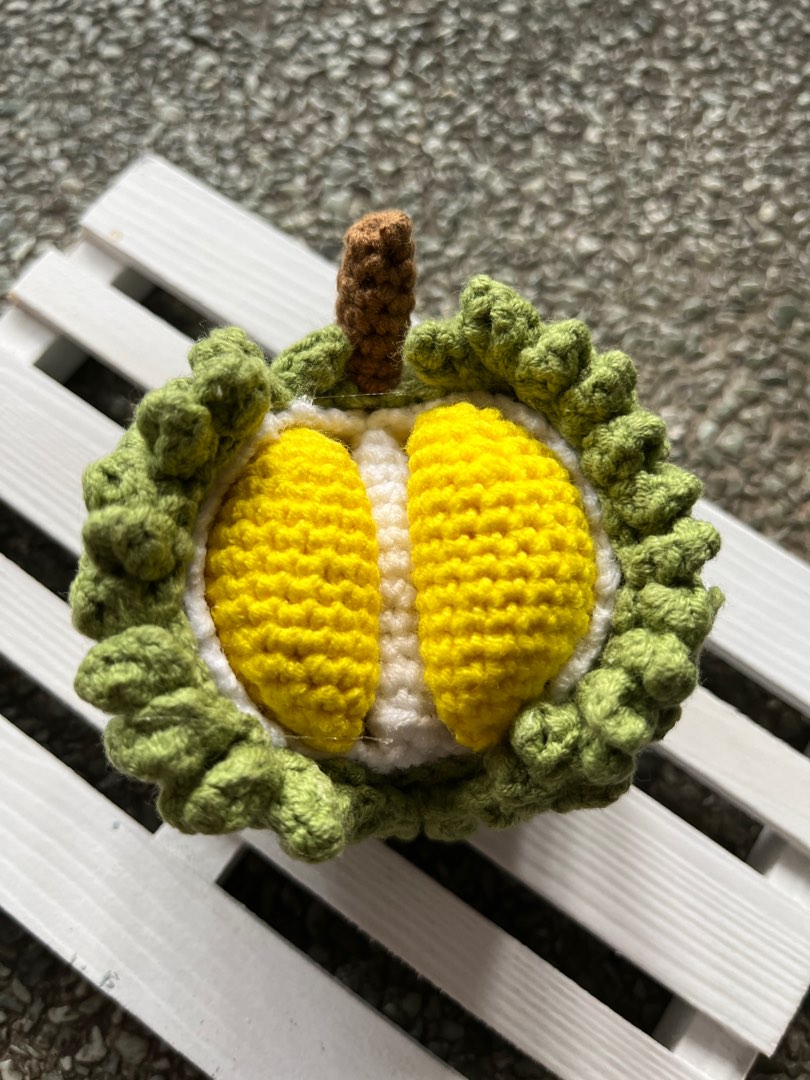 Crochet Durian, Hobbies & Toys, Stationery & Craft, Handmade Craft on ...