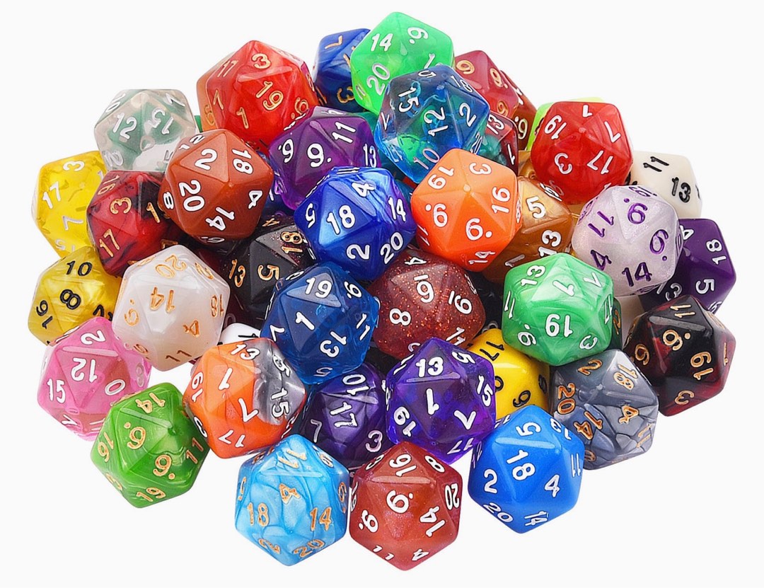 D20 Dice from $0.6, Hobbies & Toys, Toys & Games on Carousell