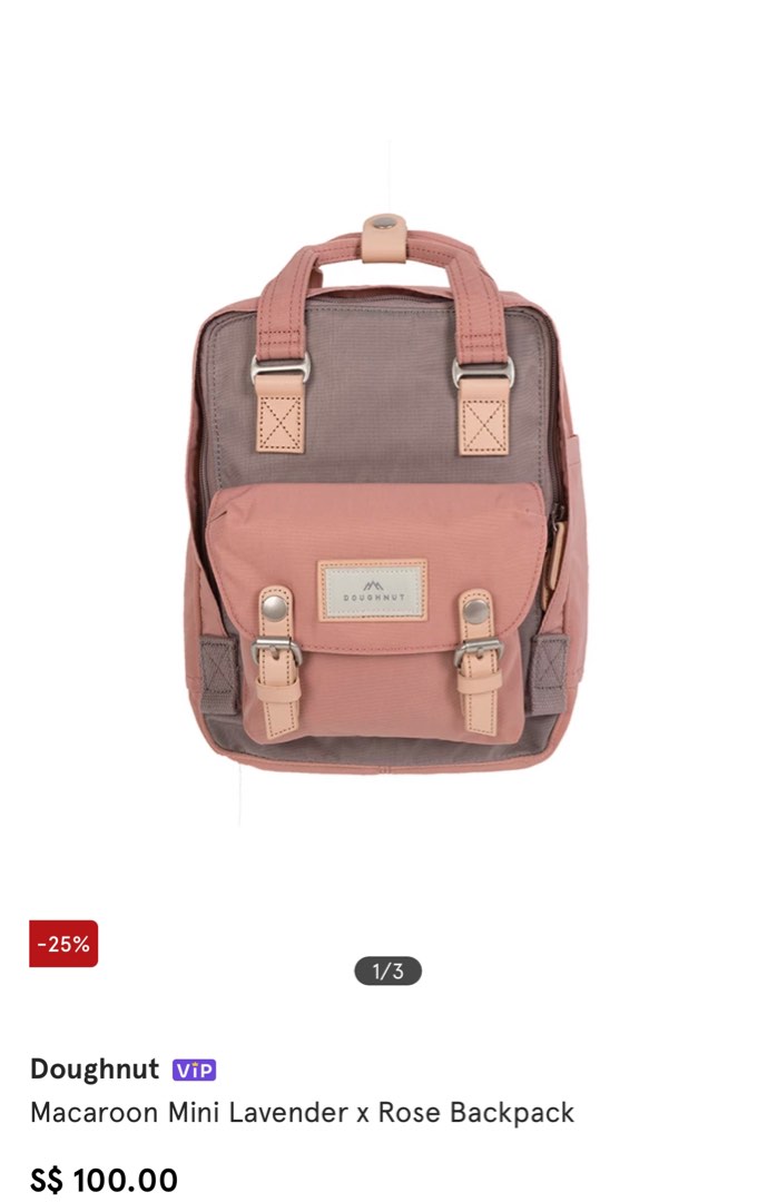 Doughnut Mini Lavender x Rose Backpack, Women's Fashion, Bags & Wallets ...