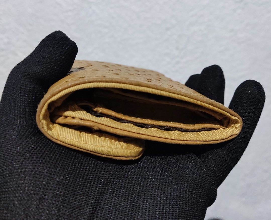 Dusty Ostrich Skin Embossed Wallet, Women's Fashion, Bags & Wallets ...