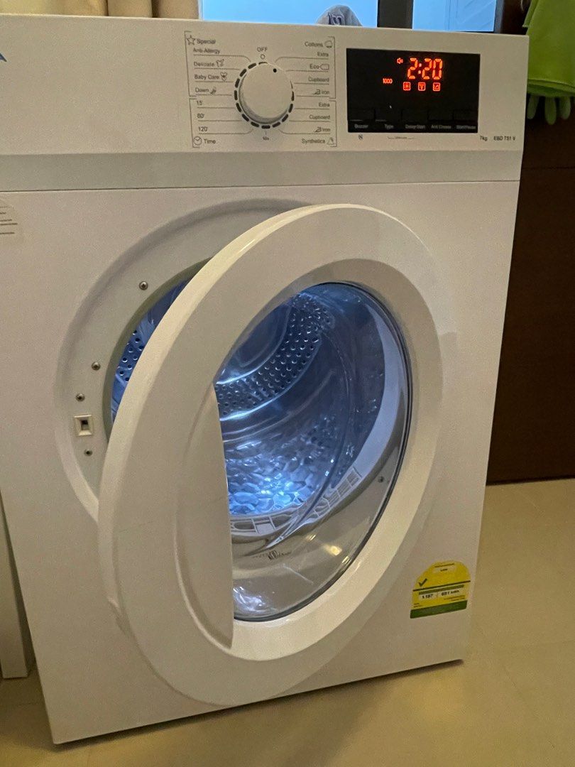 Elba EBD 751V Air-Vent Dryer 7 kg, TV & Home Appliances, Washing ...