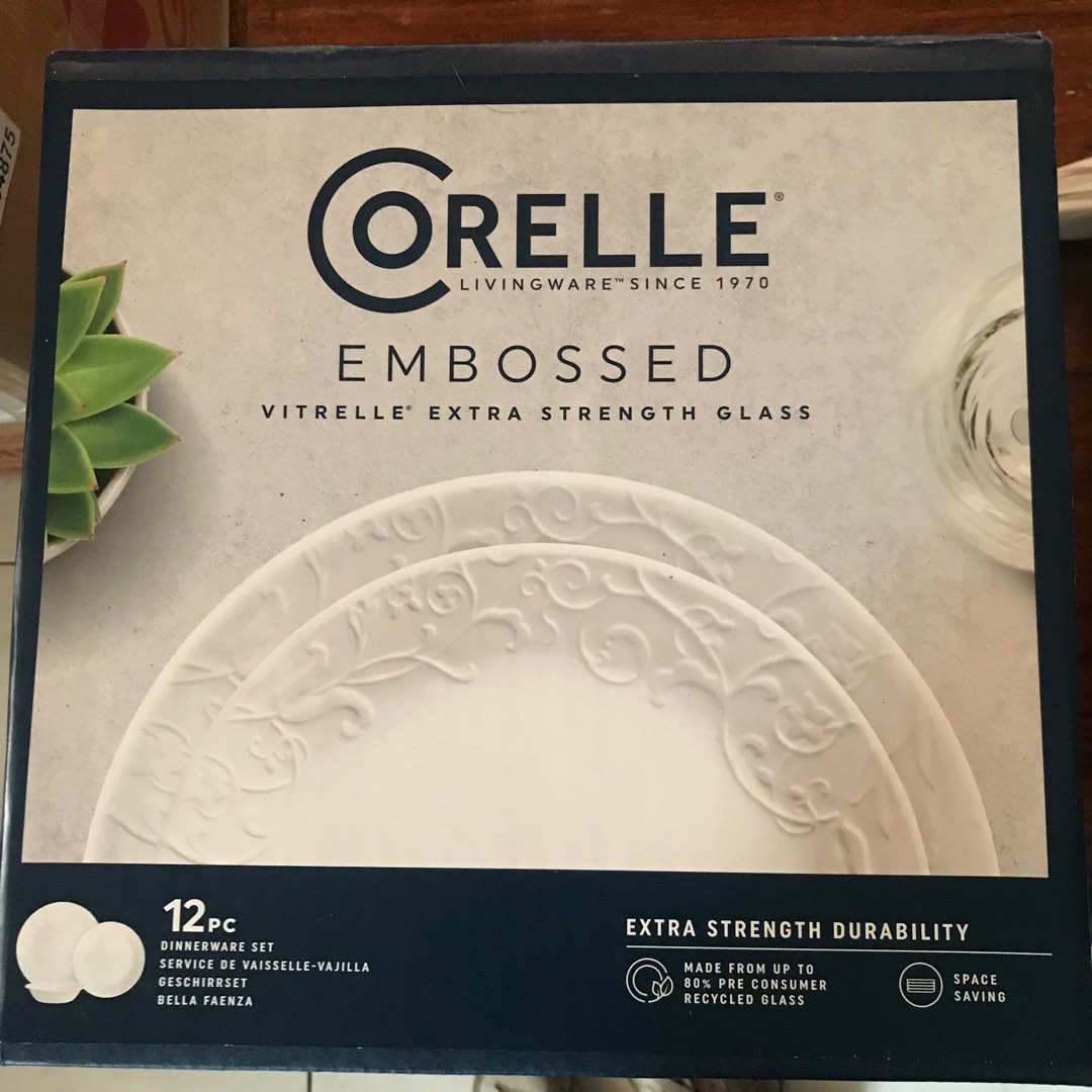 Embossed Bella Faenza Corelle, Furniture & Home Living, Kitchenware ...