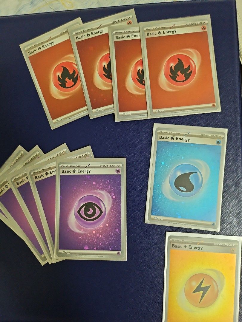 Energy Cards (Holo 151) Fire/Psy/Water/Elect, Hobbies & Toys, Toys ...