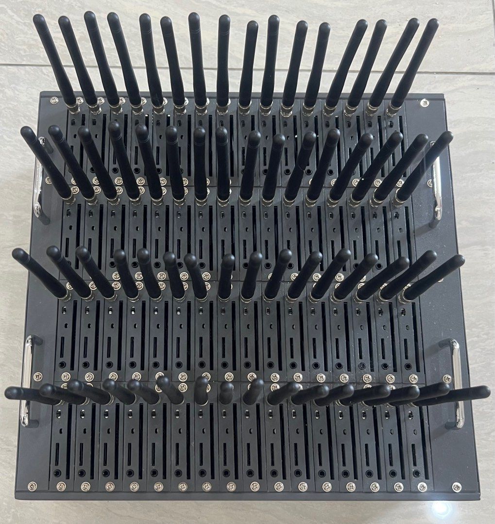 Entire World 2g Gsm Modem 64 Sim Card Usb 64 Ports Modem Pool Bulk Sms ...