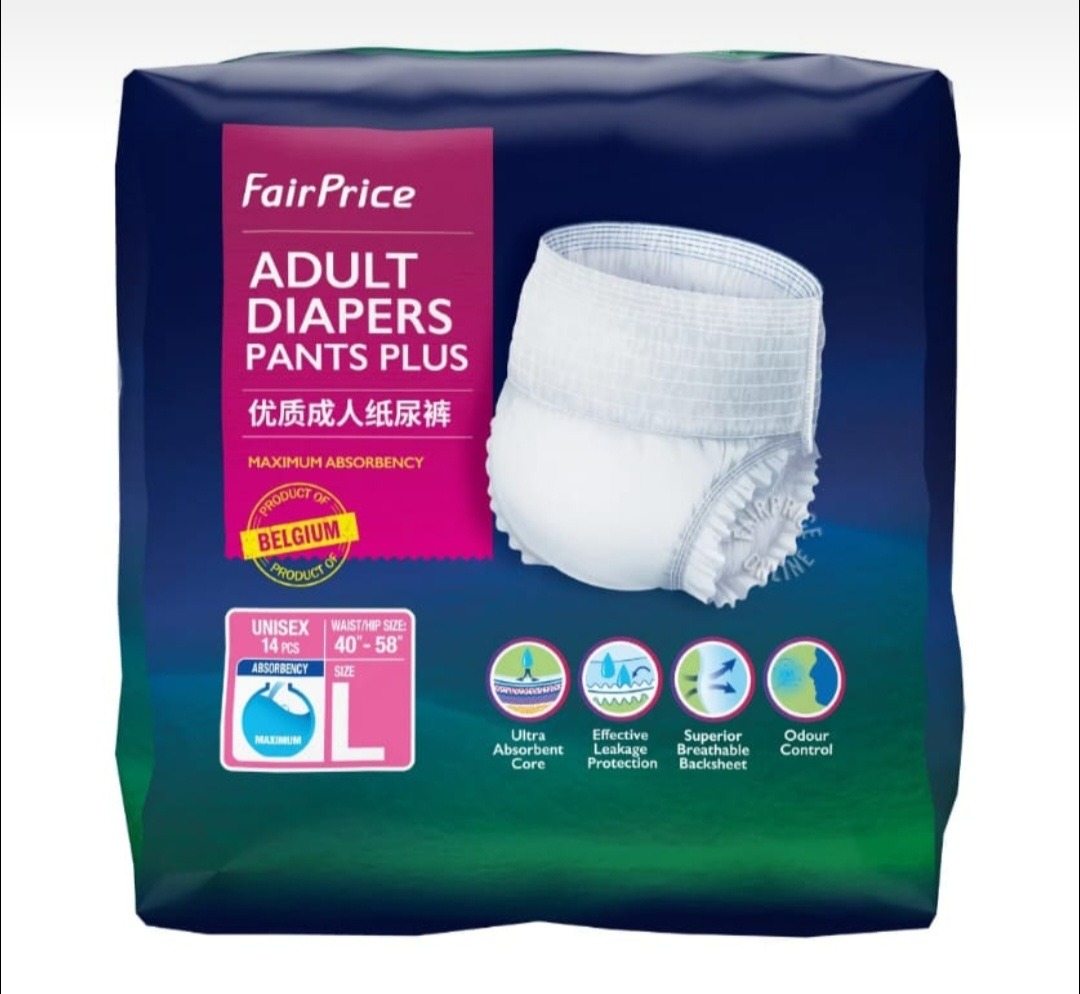 Fairprice Unisex Adult Diaper L, Health & Nutrition, Assistive ...