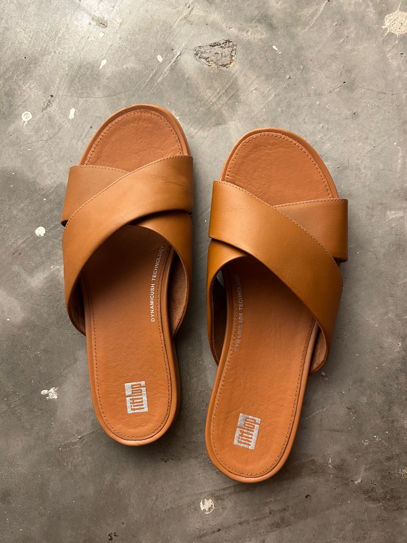 FitFlop slides light tan, model Gracie, Men's Fashion, Footwear ...