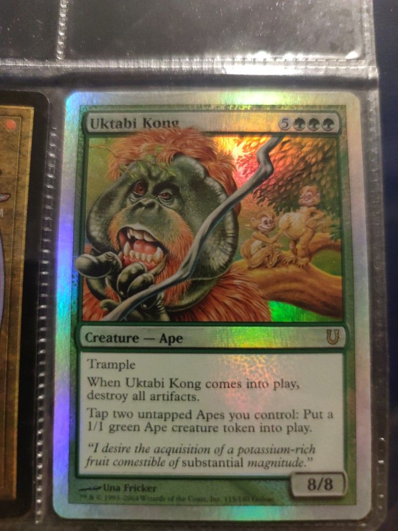 Foil Uktabi Kong (Unhinged MTG), Hobbies & Toys, Toys & Games on Carousell