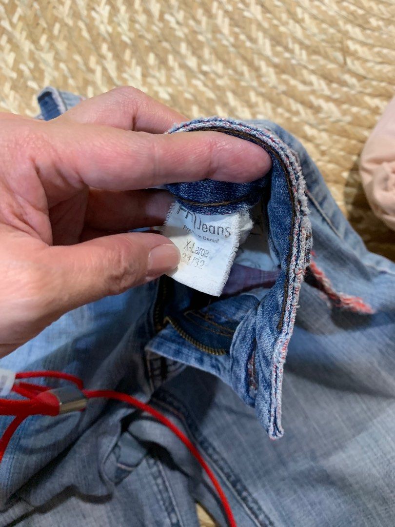 Folded and Hung maong pants, Women's Fashion, Bottoms, Jeans on Carousell
