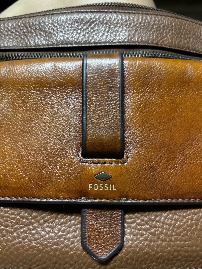 Fossil Kinley brown leather crossbody bag, Women's Fashion, Bags ...