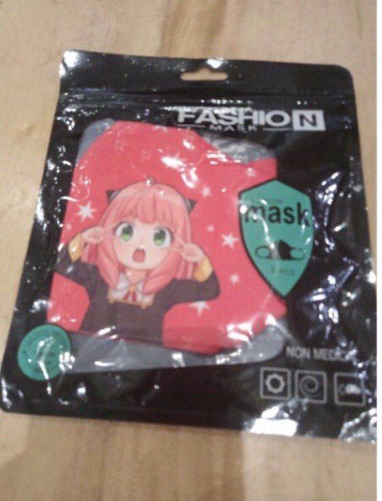 Free Anya Forger Facemask, Health & Nutrition, Face Masks & Face ...