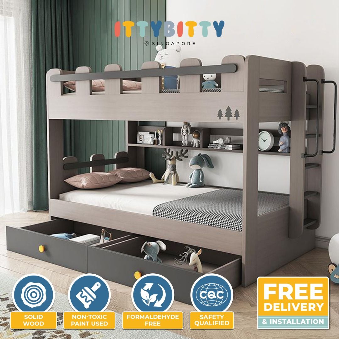 (Free Installation) Modern Children's Bunk Bed Series 2/bed frame ...