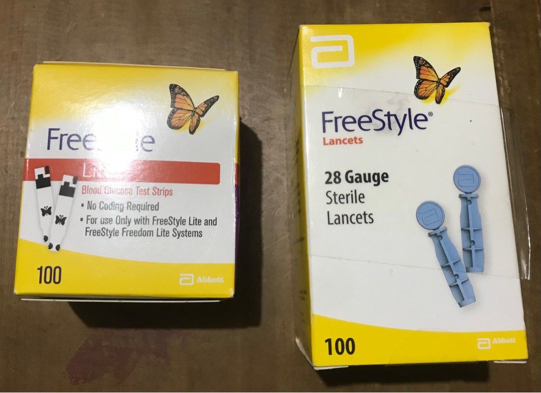 FreeStyle Lite glucose test strips and sterile lancets 4 SALE, Health ...