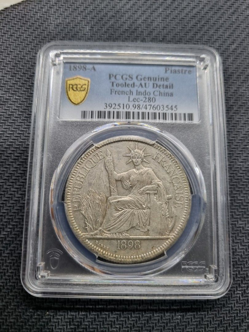 French Indo-China 1898 one Piastre coin AU details, Hobbies & Toys ...