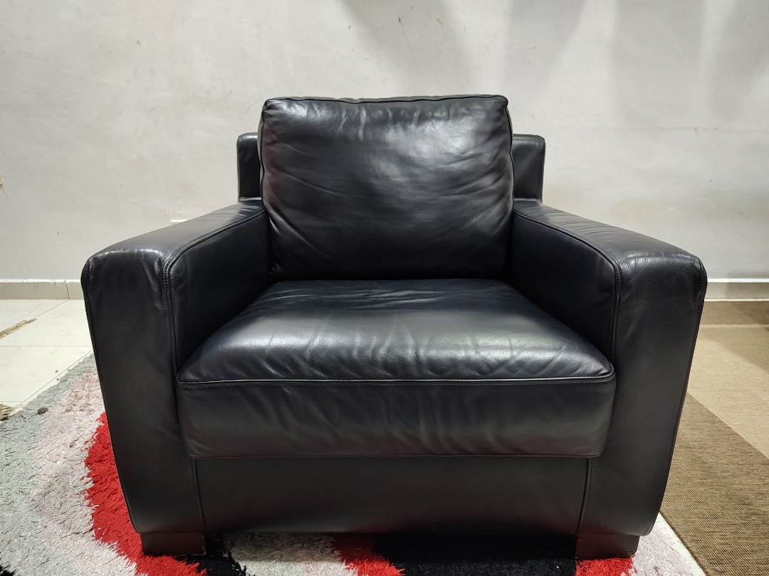 Frighetto made in Italy sofa rare Pier Luigi full leather kulit asli ...