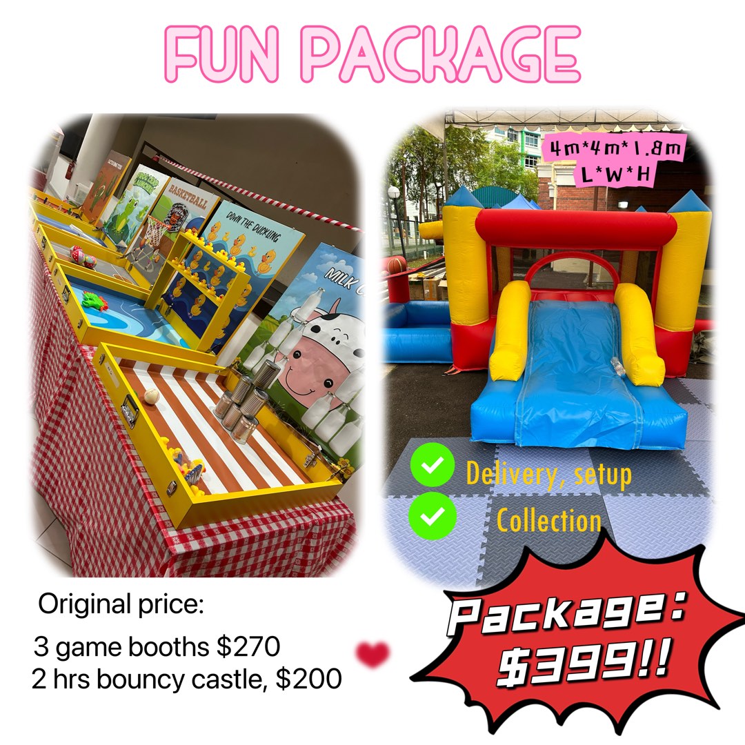 Fun party/Game booths/Bouncy castle/inflatable renting/birthday party ...