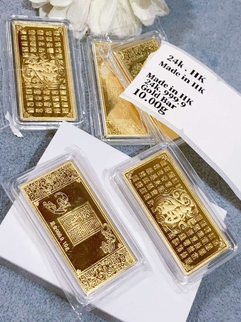 Gold Bar 24k 10g made in HK 999.9, Hobbies & Toys, Memorabilia ...