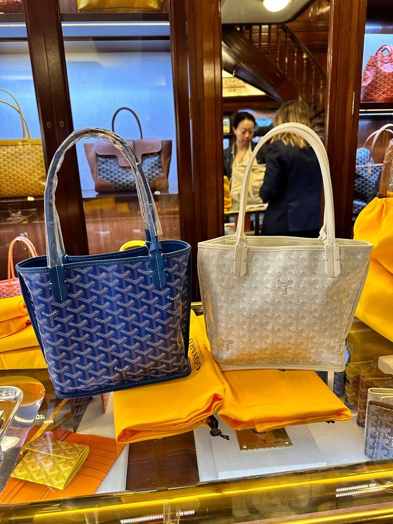 Goyard mini anjou in blue, Luxury, Bags & Wallets on Carousell