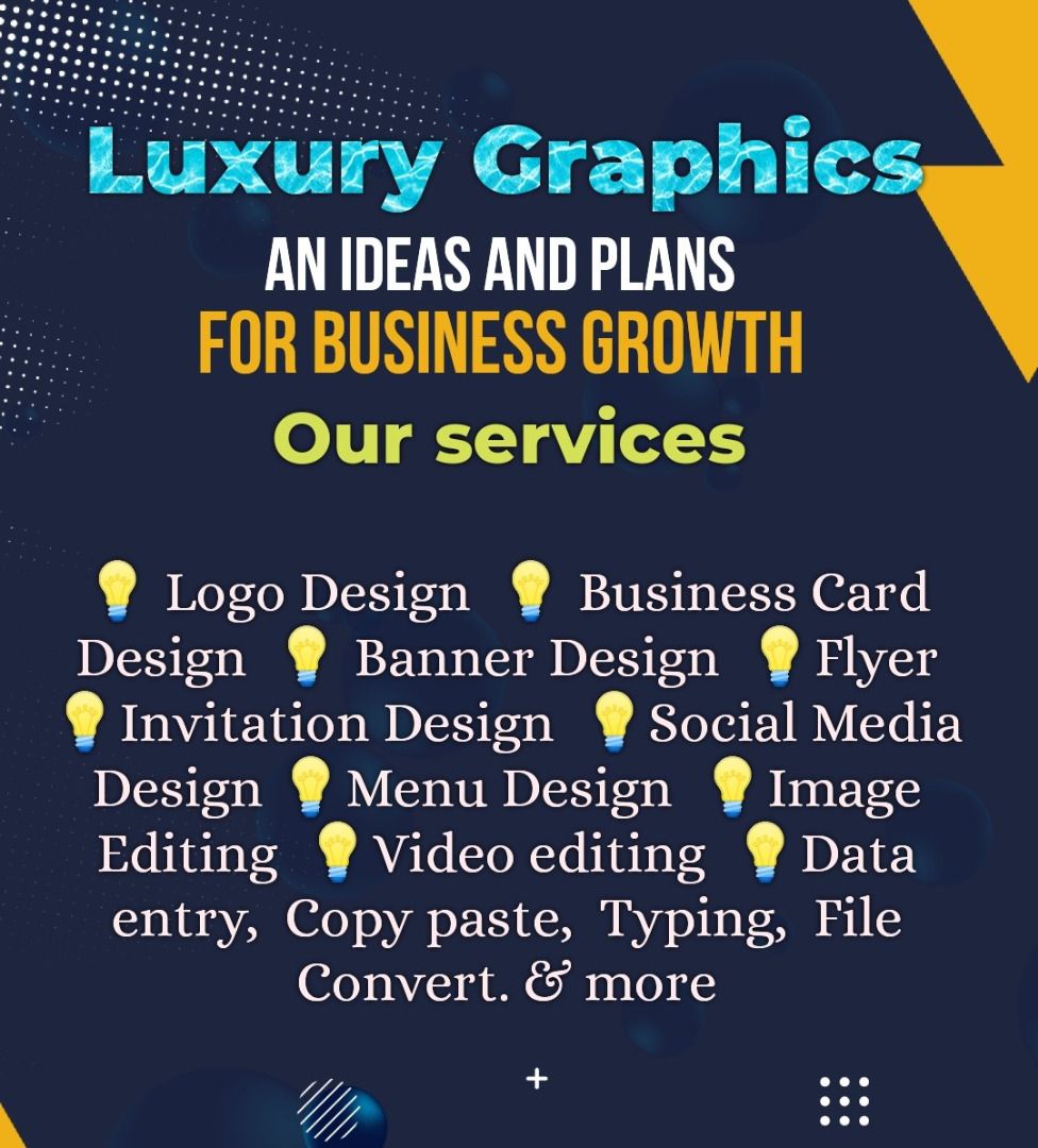 Graphics Design services. Logo/Card design/menu design/Flyer/ photo& video edit/ Data entry ...